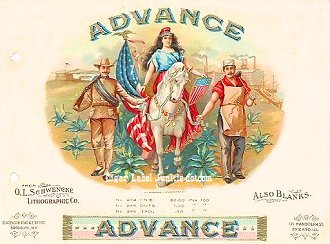 Patriotic-General Cigar Label Theme sub14x - Cigar Label Junkie dotcom